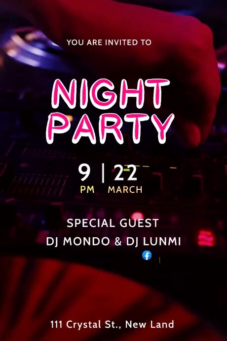 Night Club Party Template | PosterMyWall