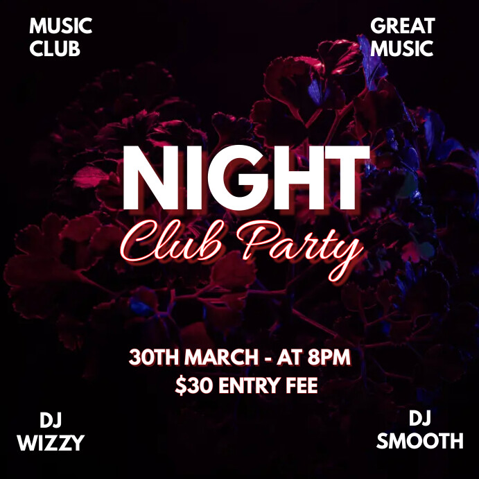 Night Club party Template | PosterMyWall