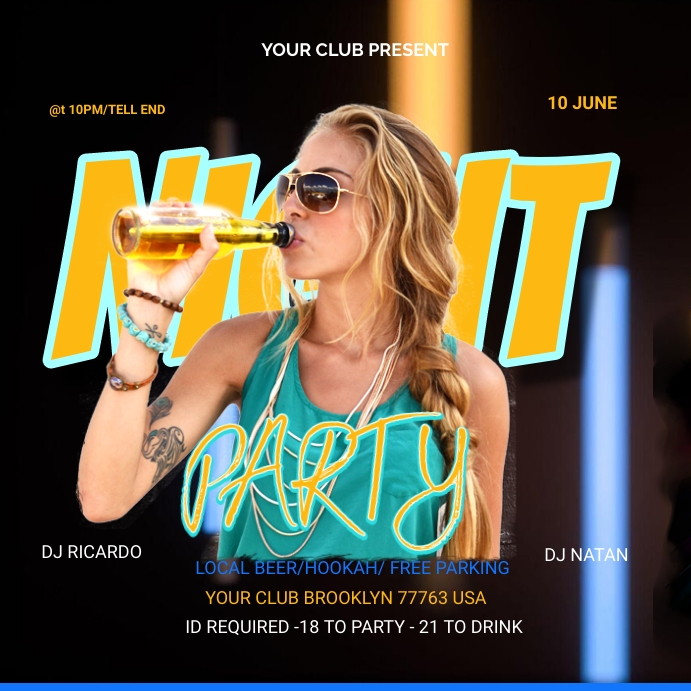 Night Club Party Template | PosterMyWall