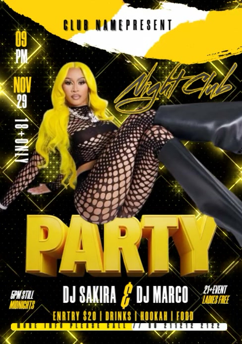 Night Club Party Template | PosterMyWall