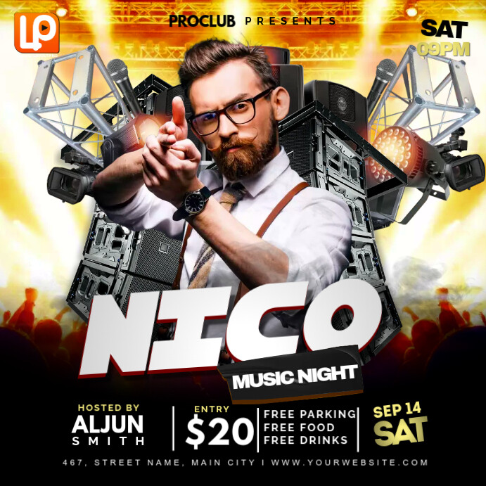 Night Club Party Template | PosterMyWall