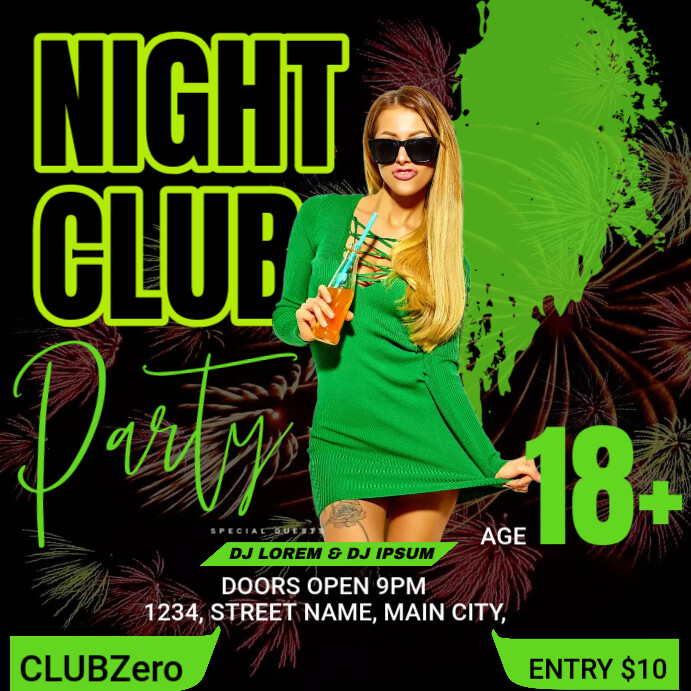 Night club party Template | PosterMyWall