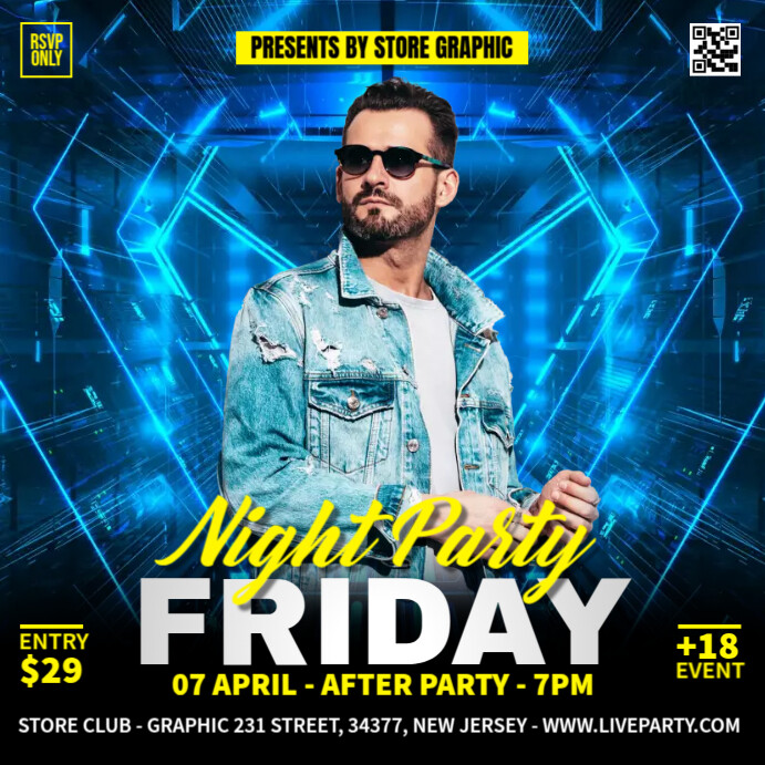Night Club Party Template | PosterMyWall