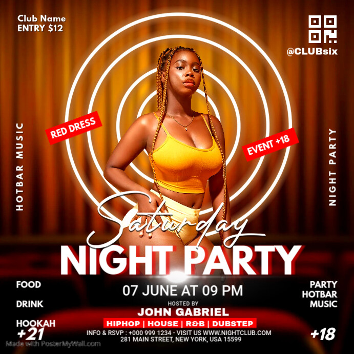 Night Club Party Template Postermywall