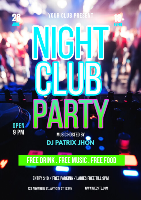 Copy of Night club party | PosterMyWall