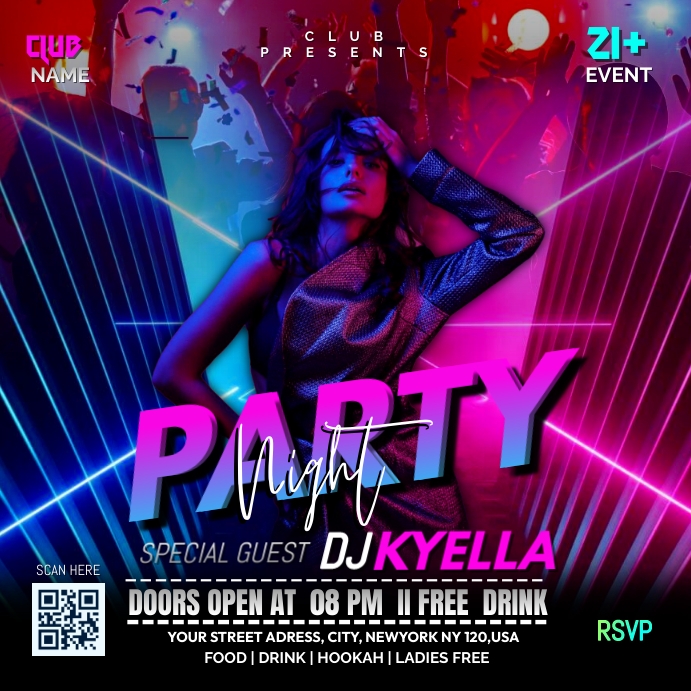 Night Club Party Template | PosterMyWall
