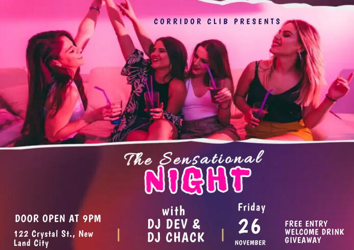 Night Club Party Template | PosterMyWall
