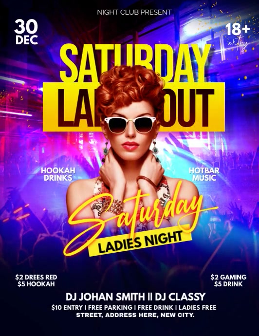 Night Club Party Flyer Design Template | PosterMyWall