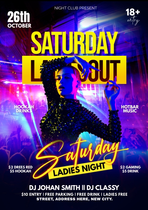 Night Club Party Flyer Design Template | PosterMyWall