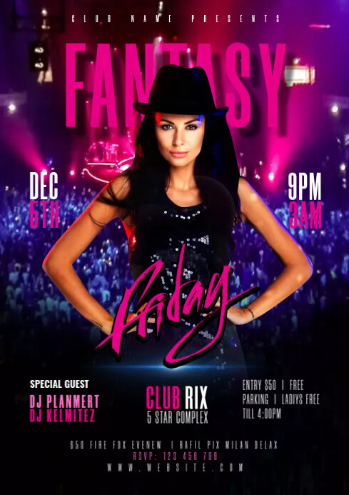 Brosur Templat Pamflet Pesta Klub Malam | PosterMyWall
