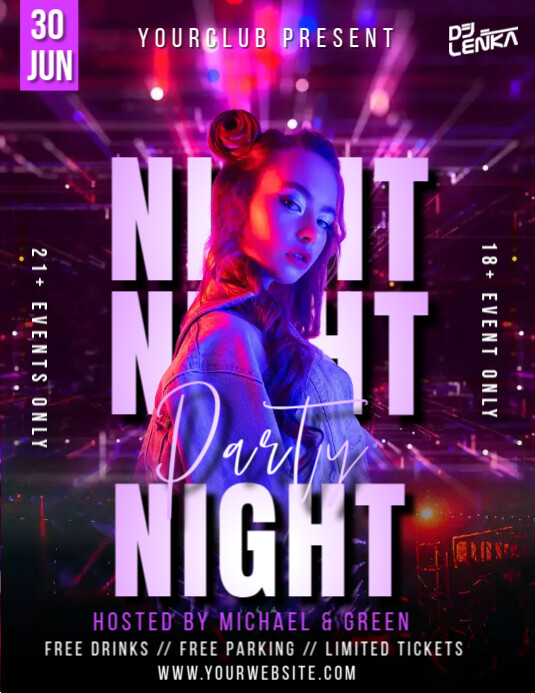 Plantilla de NIght Club Party Flyers | PosterMyWall