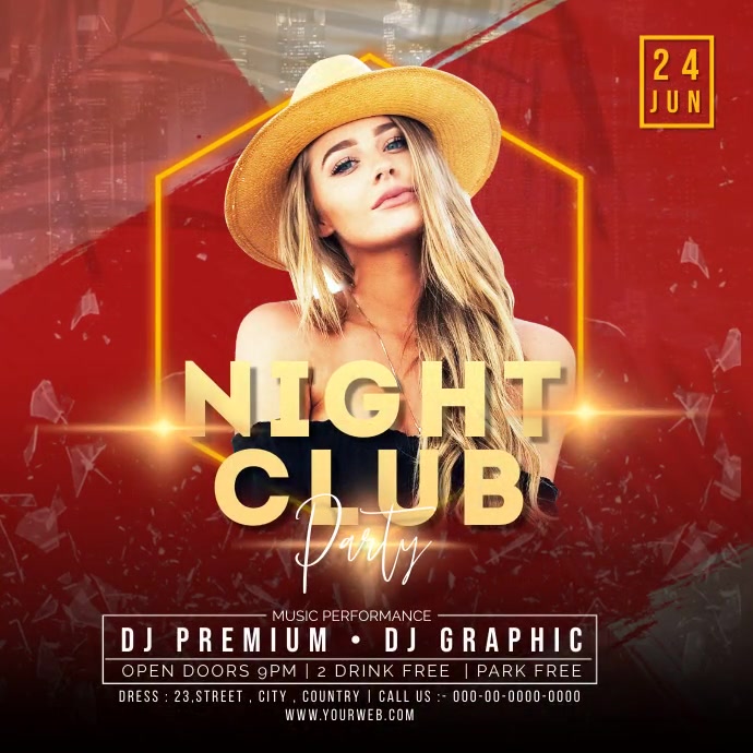 Night Club Party Instagram Post Template | PosterMyWall