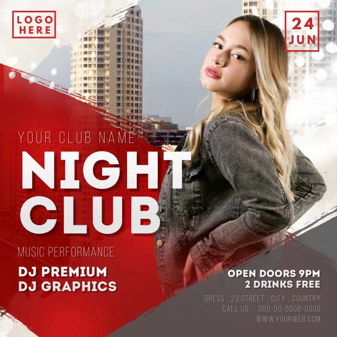 Night Club Party Instagram Post Template | PosterMyWall