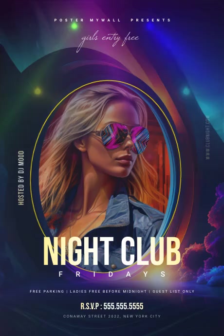 Night Club Party Poster Template | PosterMyWall