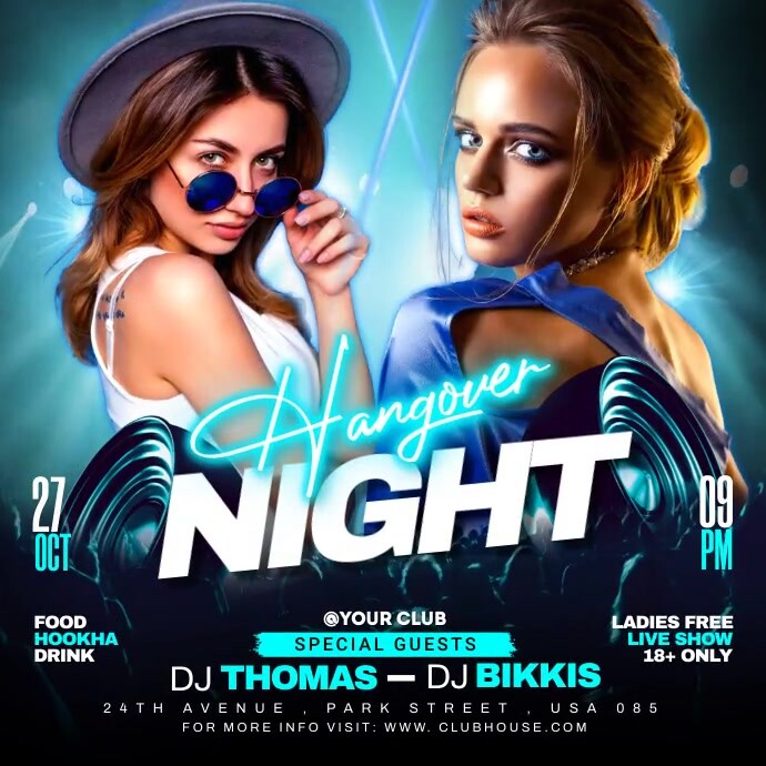night club party video ads flyer Template | PosterMyWall