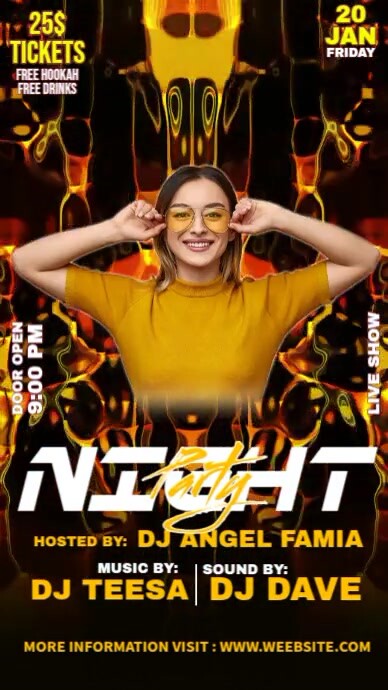 Night Club Party Video Template | PosterMyWall