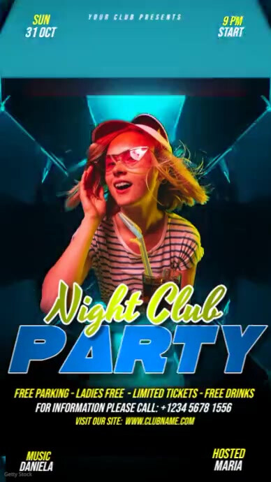 Copy of Night Club Party Video | PosterMyWall