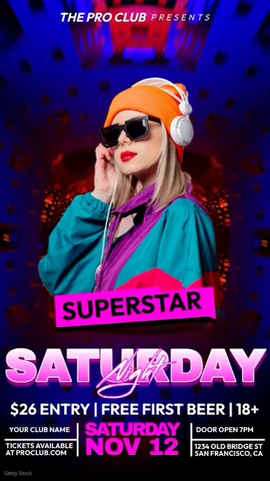 Plantilla de Night Club Party Video | PosterMyWall