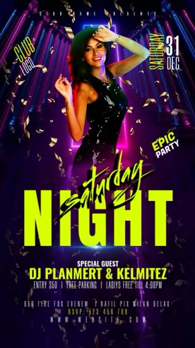 Night Club Party WhatsApp Status Template | PosterMyWall