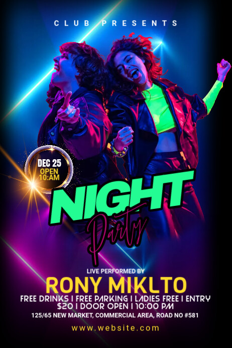 Night Club Poster Template | PosterMyWall