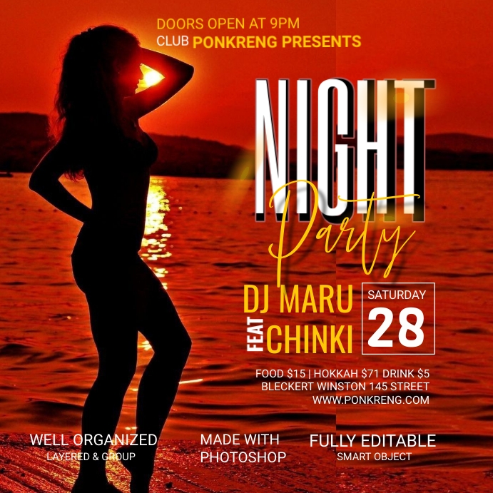 Night club poster party Template | PosterMyWall