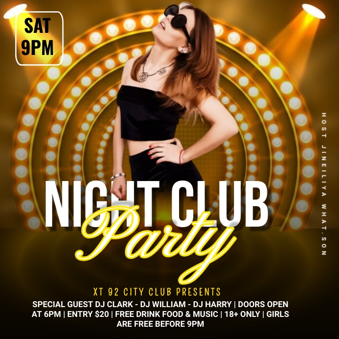 Copy of Night club poster party | PosterMyWall