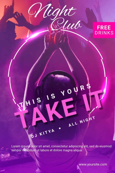 Copy of NIGHT CLUB POSTER TAMPLATE | PosterMyWall