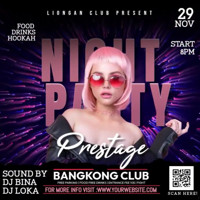 Night Club Prestage Ads Template | PosterMyWall