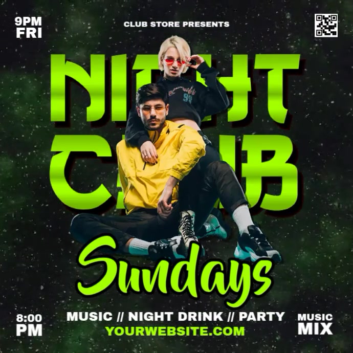 Copy of Night Club Sunday | PosterMyWall