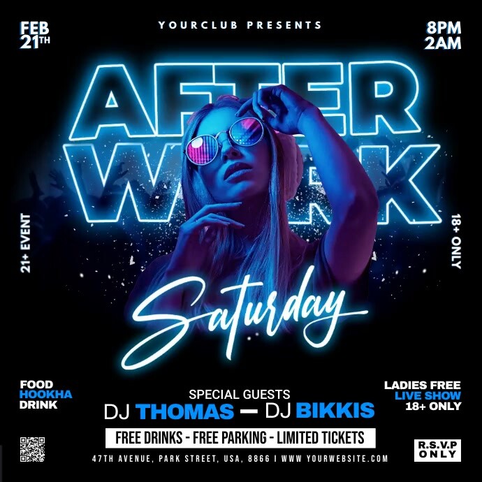 night club video ads flyer Template | PosterMyWall