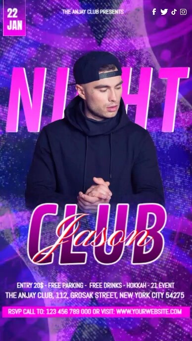 Copy of Night Club Video | PosterMyWall