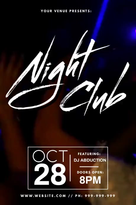 Night Club Video Poster Template | PosterMyWall