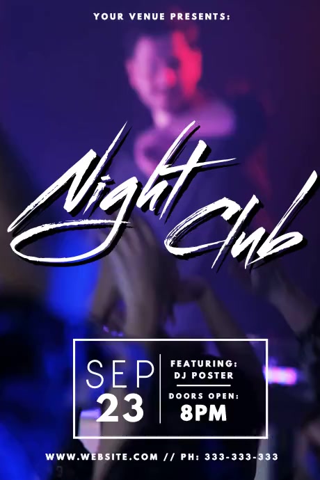 Night Club Video Poster Template | PosterMyWall