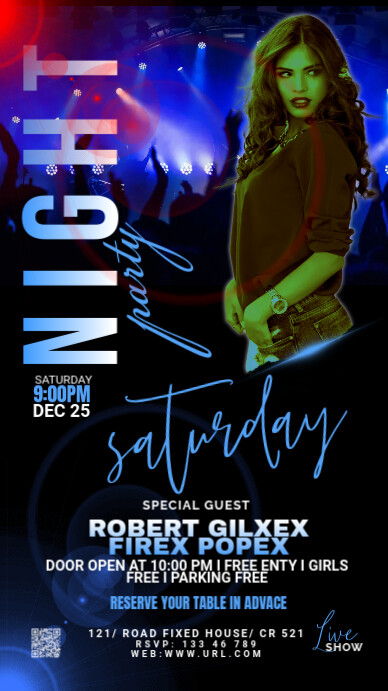 Night Club WhatsApp Status Template | PosterMyWall