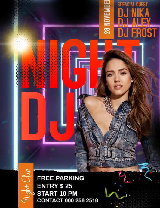 Night Dj Template | PosterMyWall