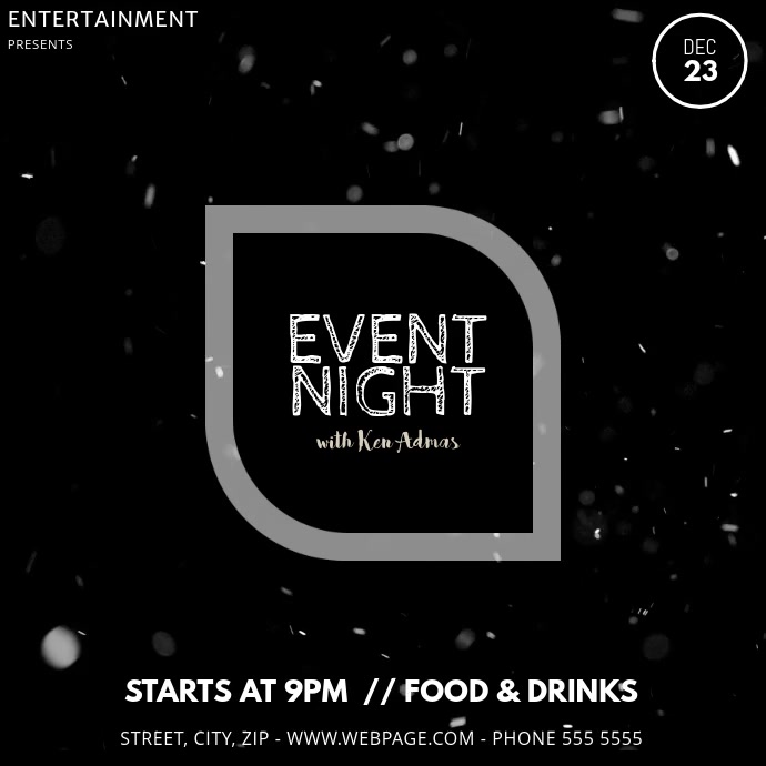 Night Event Video Design Instagram Template | PosterMyWall