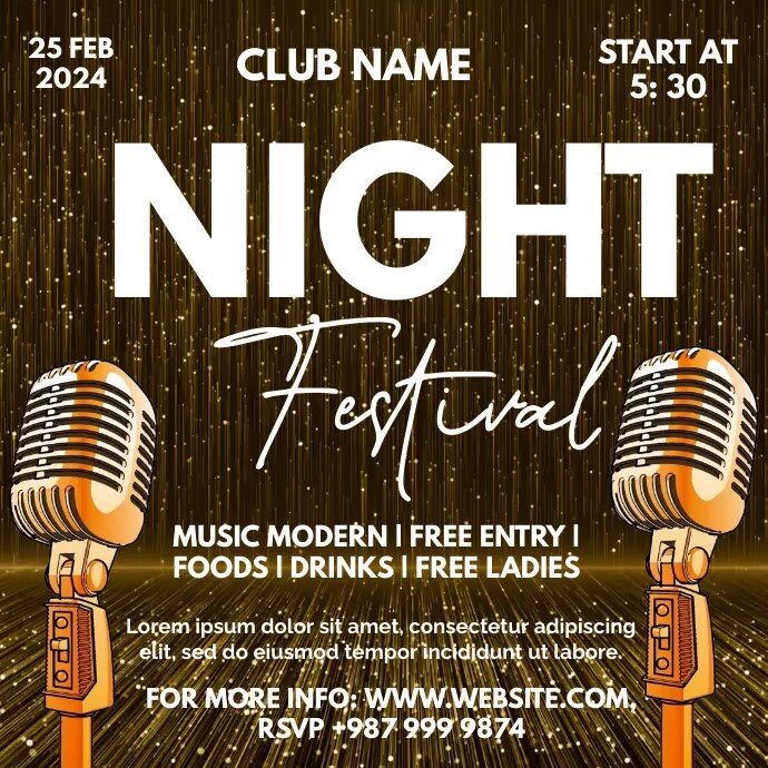 night festival flyers Template | PosterMyWall