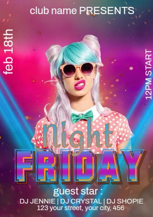 Plantilla de Night Friday VIdeo | PosterMyWall