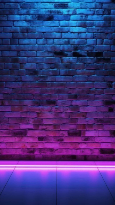 Night glow brick wall Template | PosterMyWall