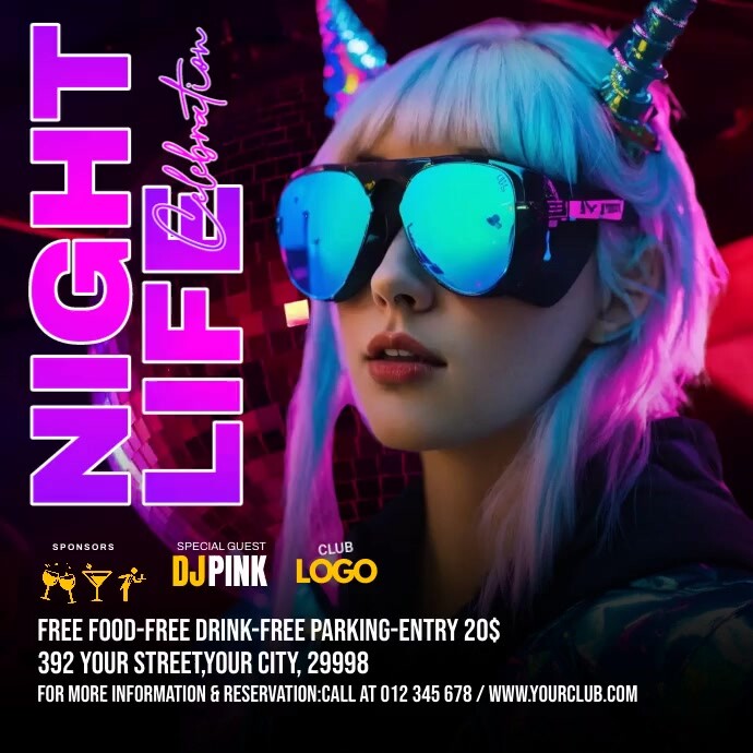 Night Life Celebration Template | PosterMyWall