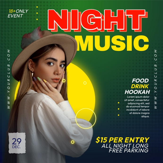 Night Music Ads Template | PosterMyWall