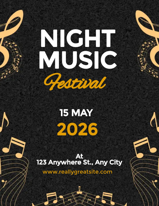 Night Music Flyer Template | PosterMyWall