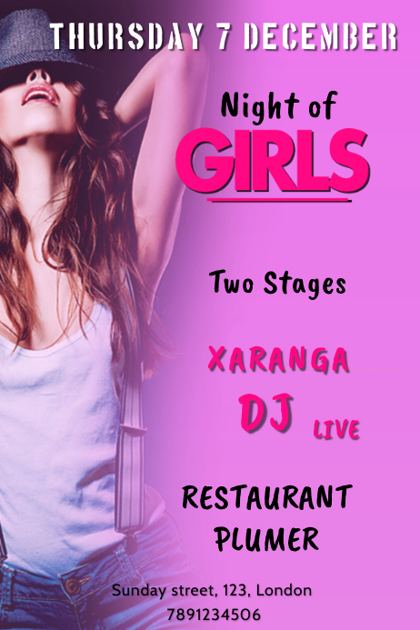 NIGHT OF GIRLS Template | PosterMyWall