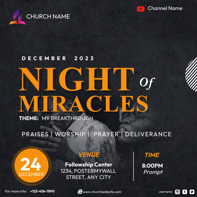 Copy of Night of miracles template flyer | PosterMyWall