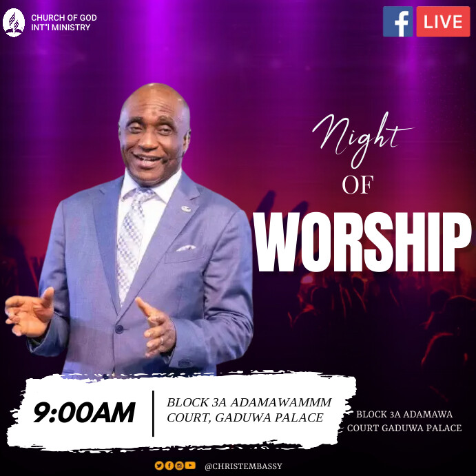 night of worship Template | PosterMyWall