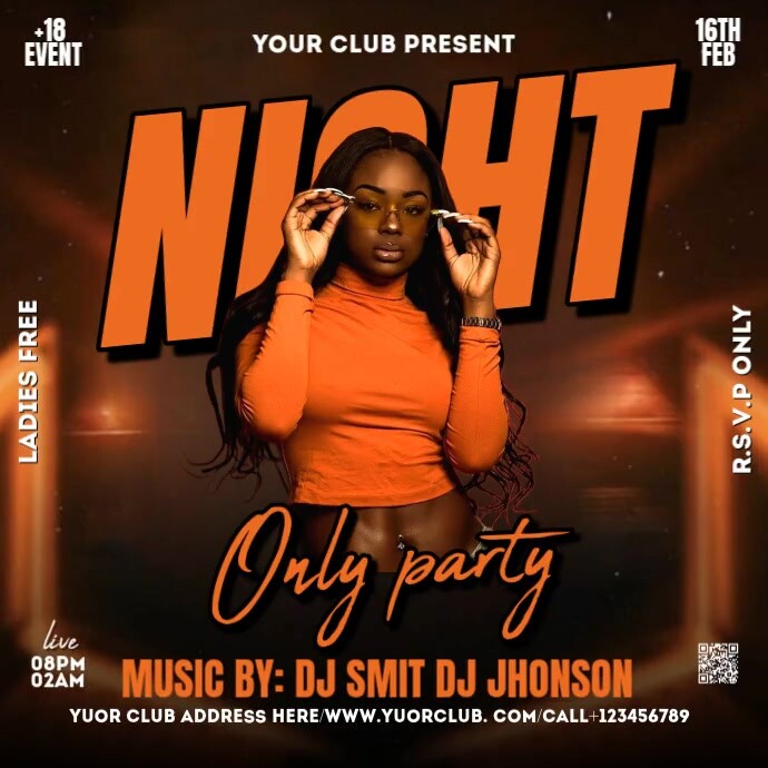 Night only party Template | PosterMyWall