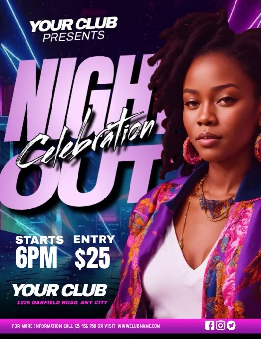 Modèle Night Out Celebration | PosterMyWall