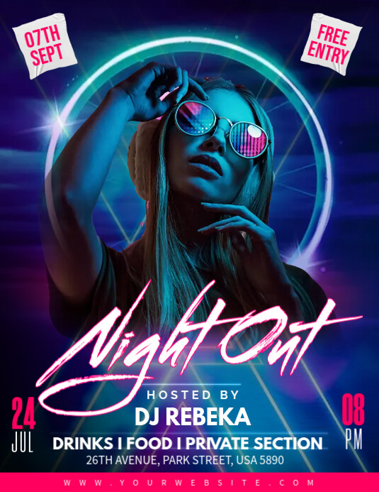 Plantilla de Night Out Party Ads | PosterMyWall