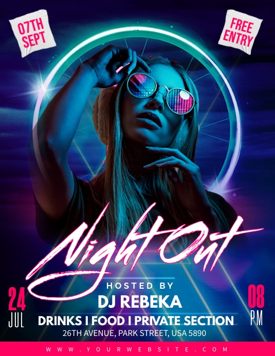 Plantilla de Night Out Party Ads | PosterMyWall