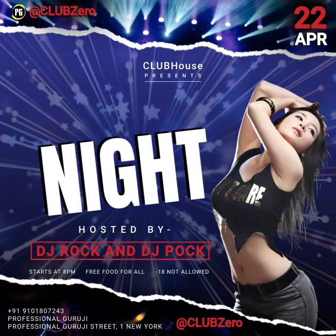 Plantilla De Night Out Partysexy Girlsclub Party Postermywall